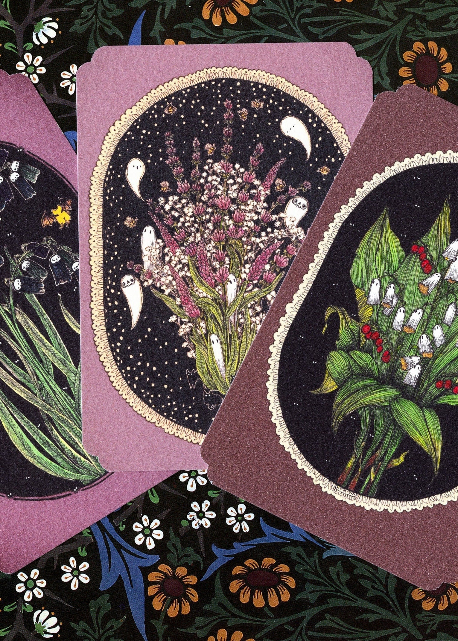 Set of 3 Frameable Boo Bells Card Set – Barnacles and Moss